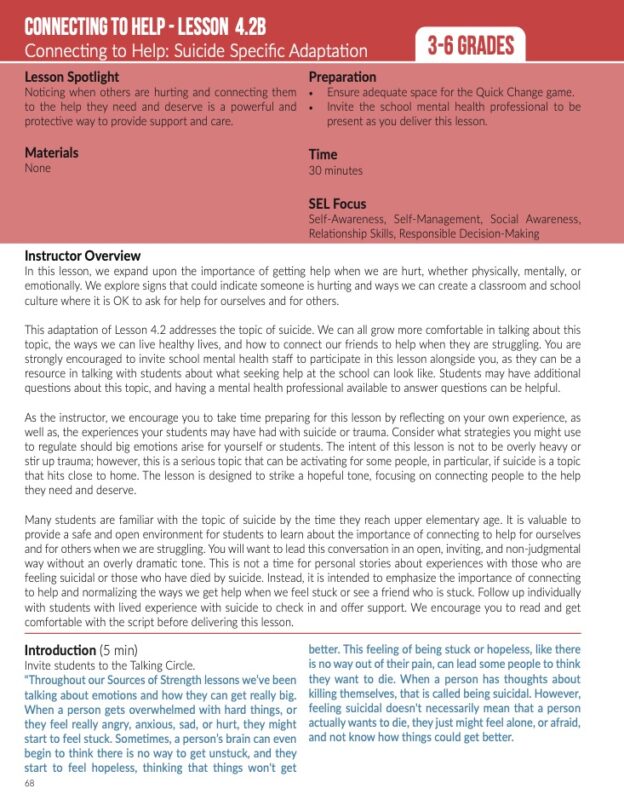 Lesson 4.2B Rationale - Sources of Strength